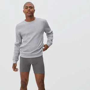 Everlane Supima® Longer Boxer Brief Uniform | Heather Charcoal